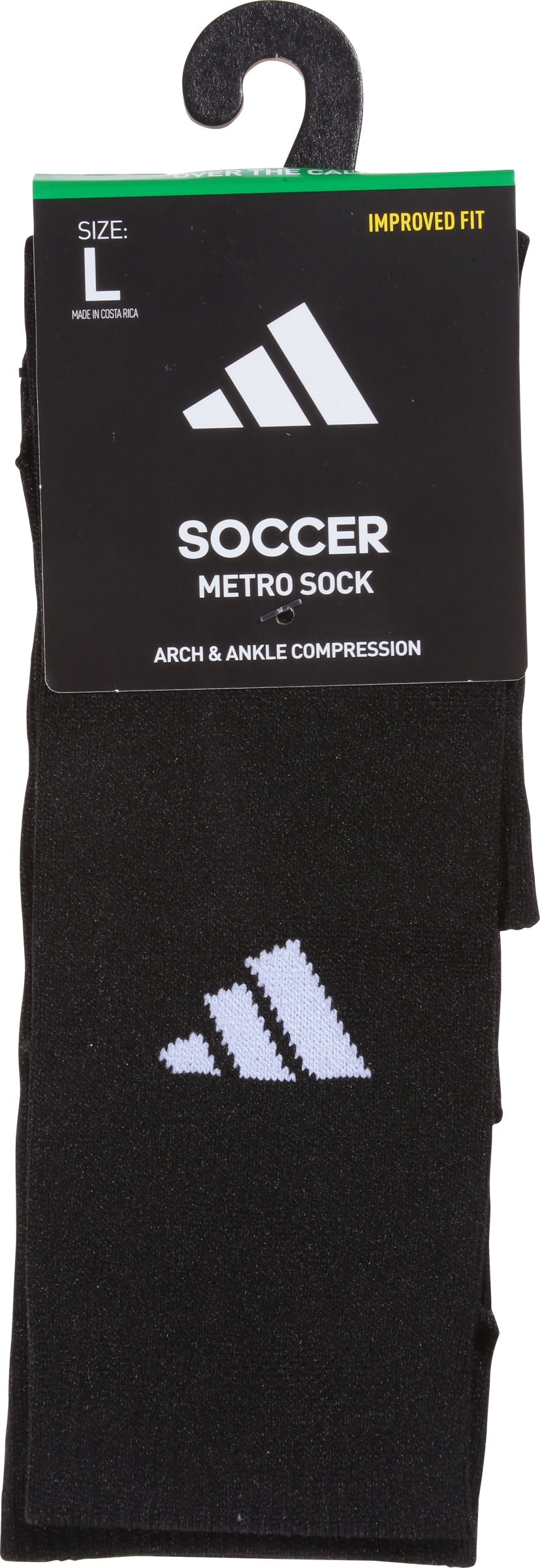 Adidas Black/Night Grey/White Soccer Metro Sock Size L 1 ea - Walmart.com