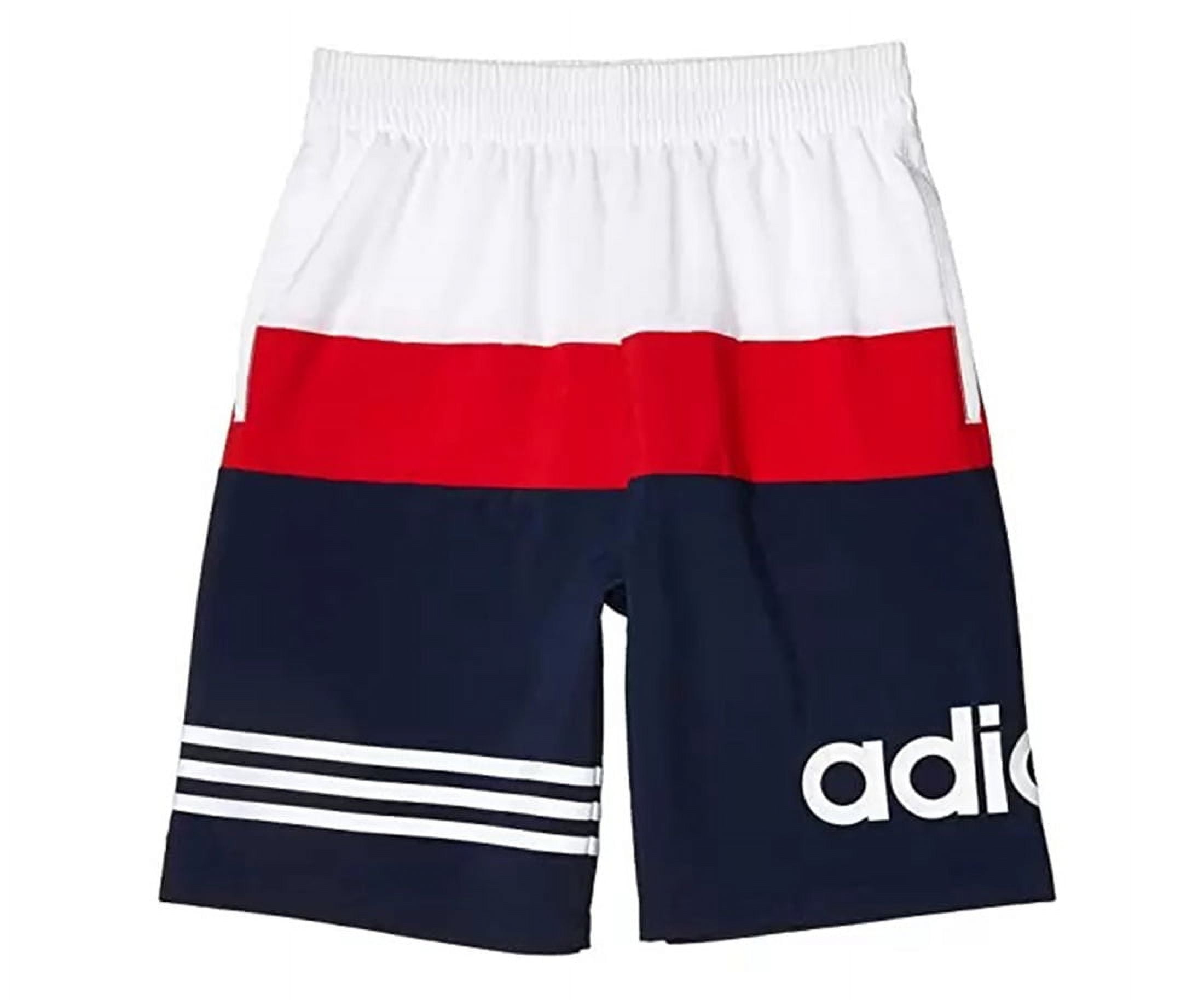 Adidas Colorblock Athletic Boys Active Shorts Size S, Color: Navy/White ...