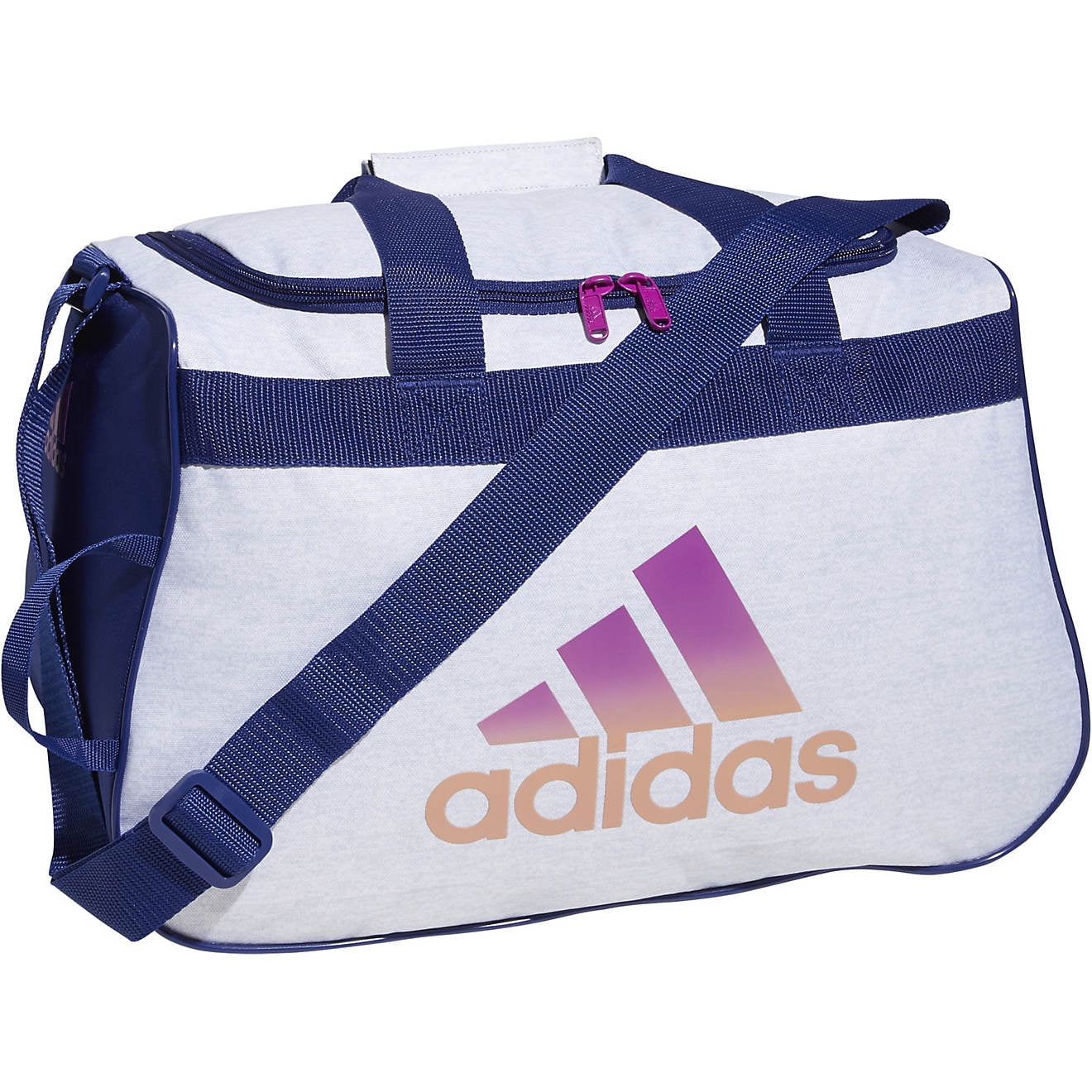 Adidas Diablo Small Duffel, Jersey White/Victory Blue/Sonic Fuchsia ...