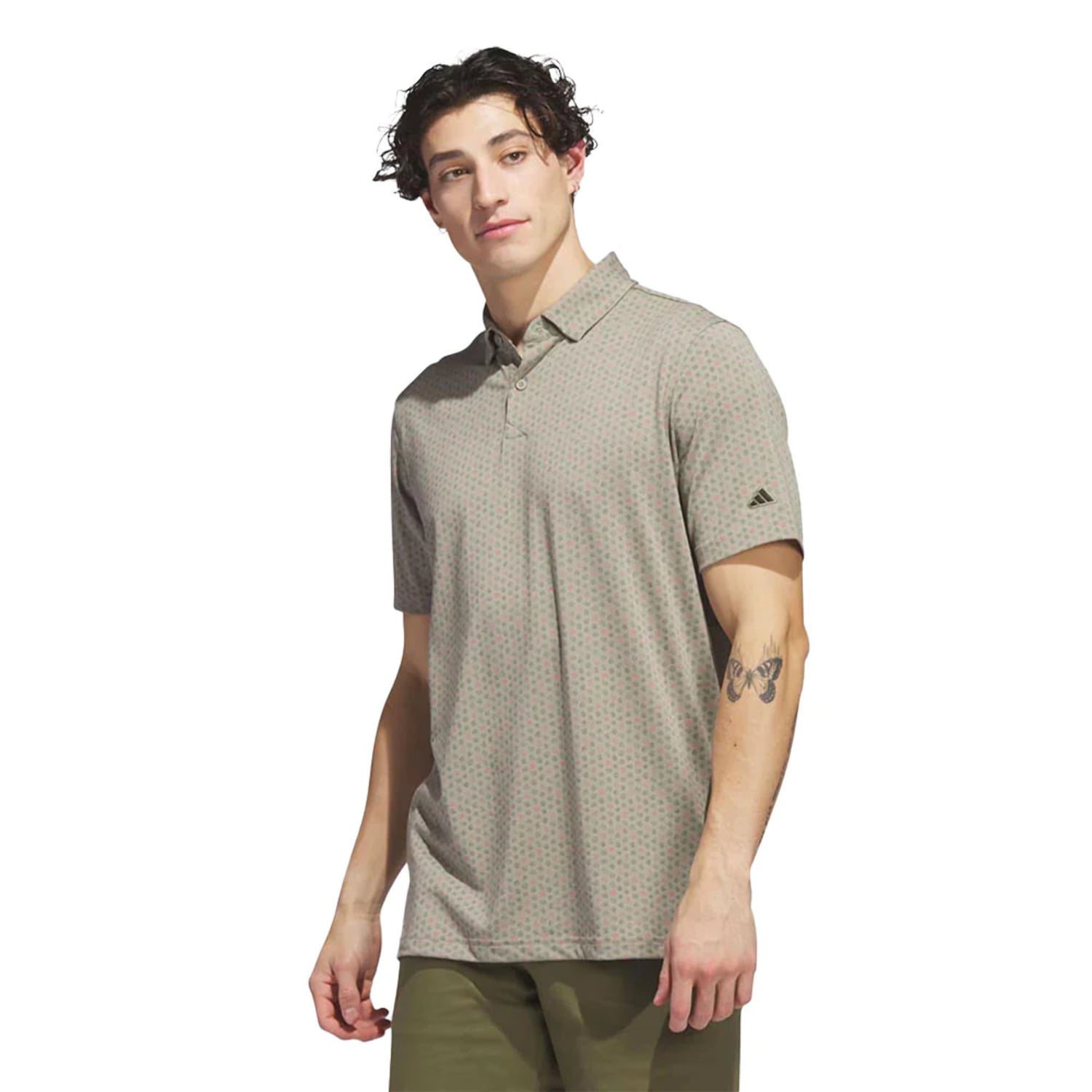 Adidas Golf Go-To Print Polo Silver Pebble XXL - Walmart.com