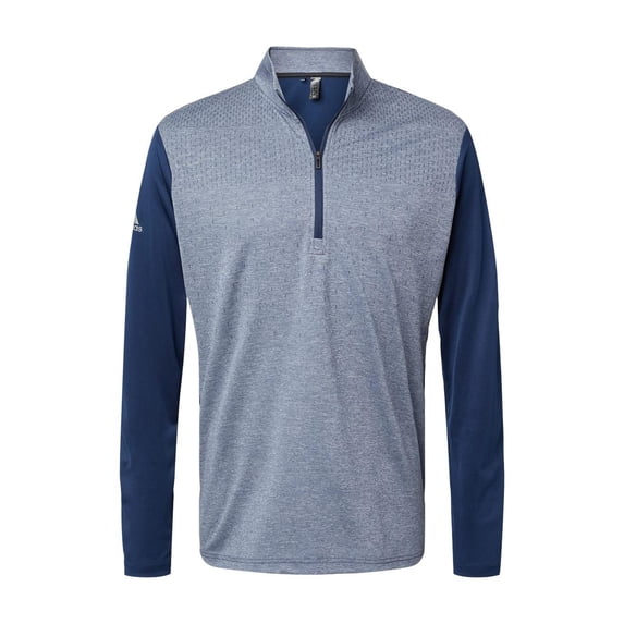 Adidas - Heather Block Print Quarter-Zip Pullover - A522 - Walmart.com
