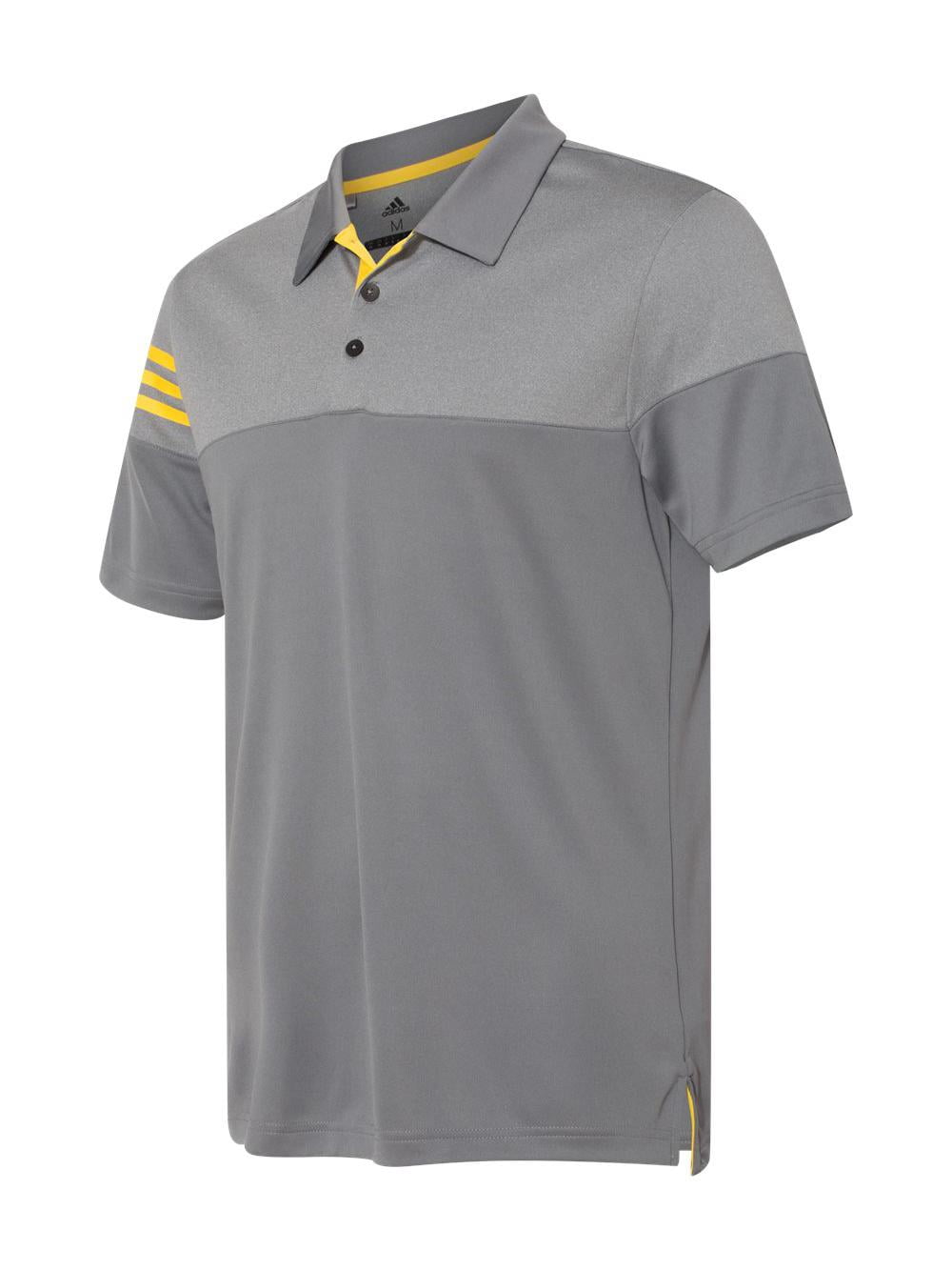 Adidas - Heathered 3-Stripes Colorblocked Polo - A213 - Vista Grey/ EQT ...