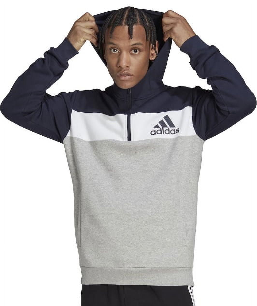Adidas LEGEND INK Men's Quarter-Zip Hooded Track Top, US Large ...