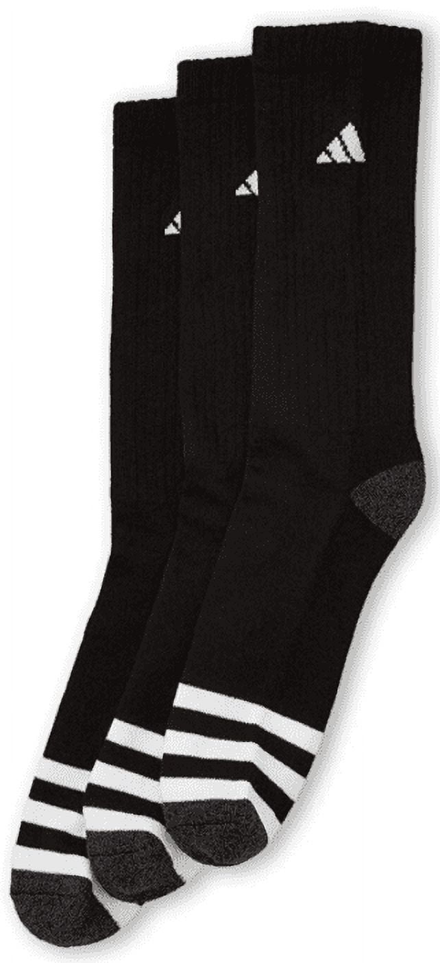 Adidas Men's 3 Pair Cushioned Compression Crew Socks; Grey (Shoe Size 6 ...