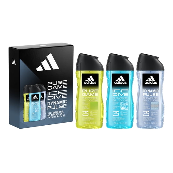 Adidas Men's 3-Pc Holiday Giftset Including a Pure Game Shower Gel, Ice ...