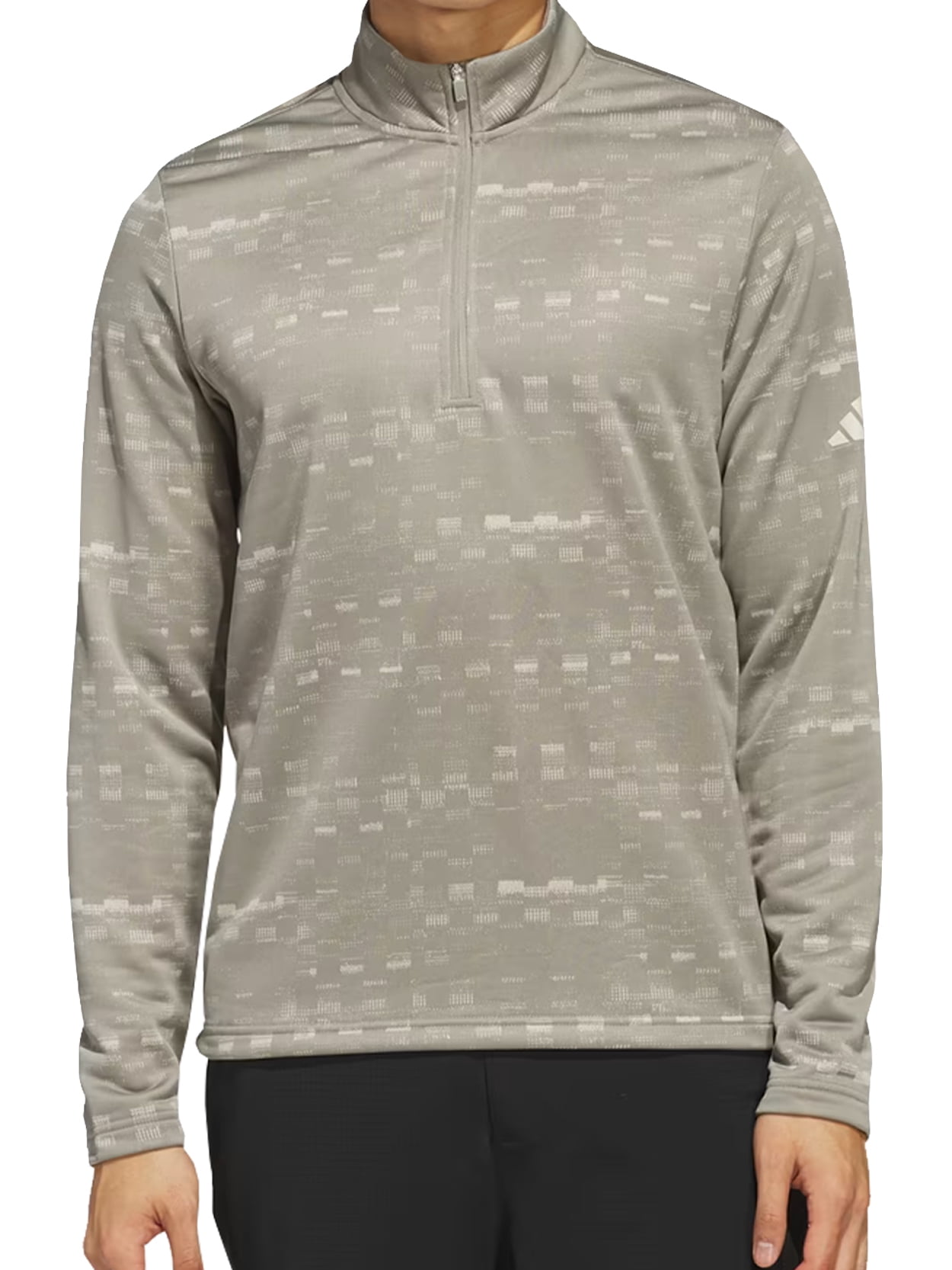 Adidas Mens Core Printed 14 Zip Golf Pullover 2x Large Putty Beigealumina