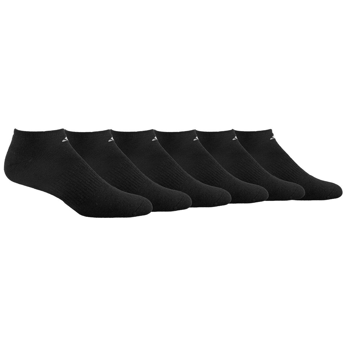 Adidas Men's 6-Pack Cushioned Athletic Socks, Black, Size 8-12 ...