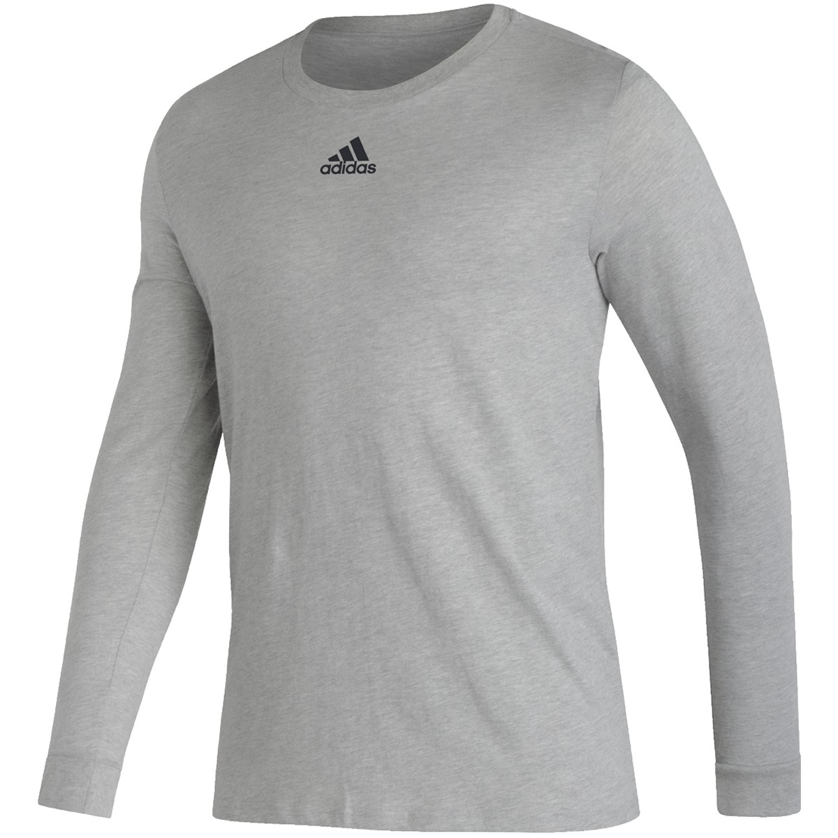 Adidas Men's Pregame Badge of Sport Long Sleeve Tee M Gray Heather ...