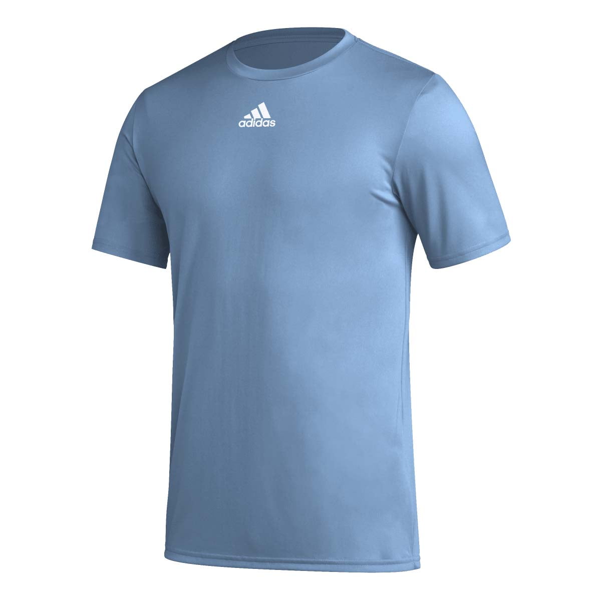 Adidas Men's Pregame Badge of Sport Short Sleeve Tee Light Blue | White ...
