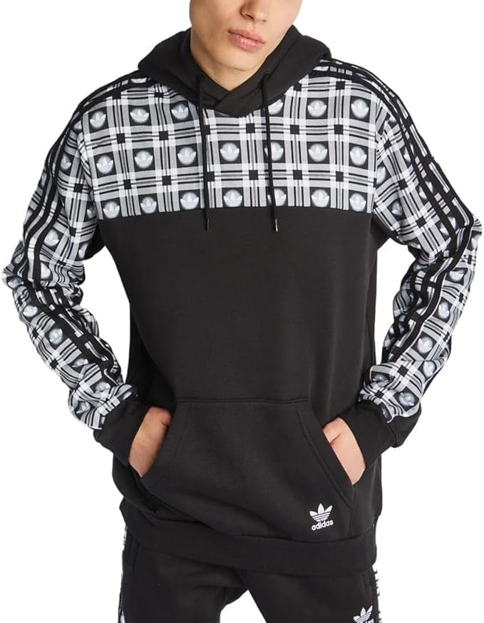 Adidas Men's Random Trefoil Hoodie Pullover Black Size Large - Walmart.com