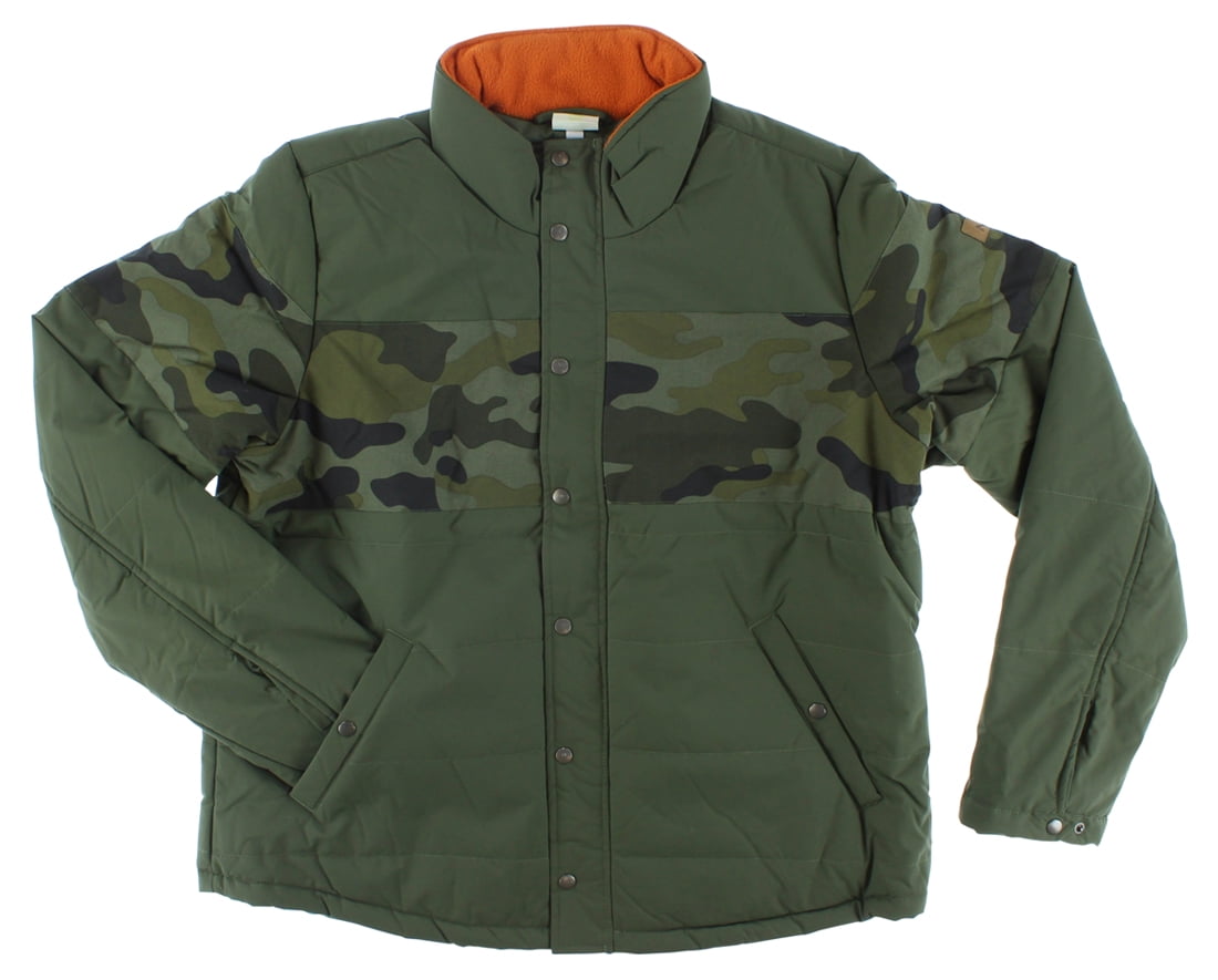 Adidas Mens Camo Padded Jacket Dark Green S, Color: Dark Green ...