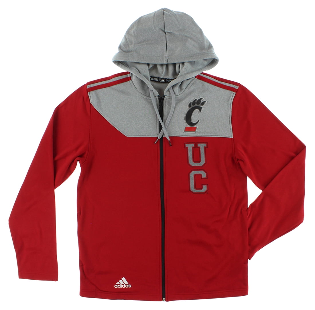 Adidas Mens Cincinnati Zip Hoodie Red S, Color: Red/Grey - Walmart.com
