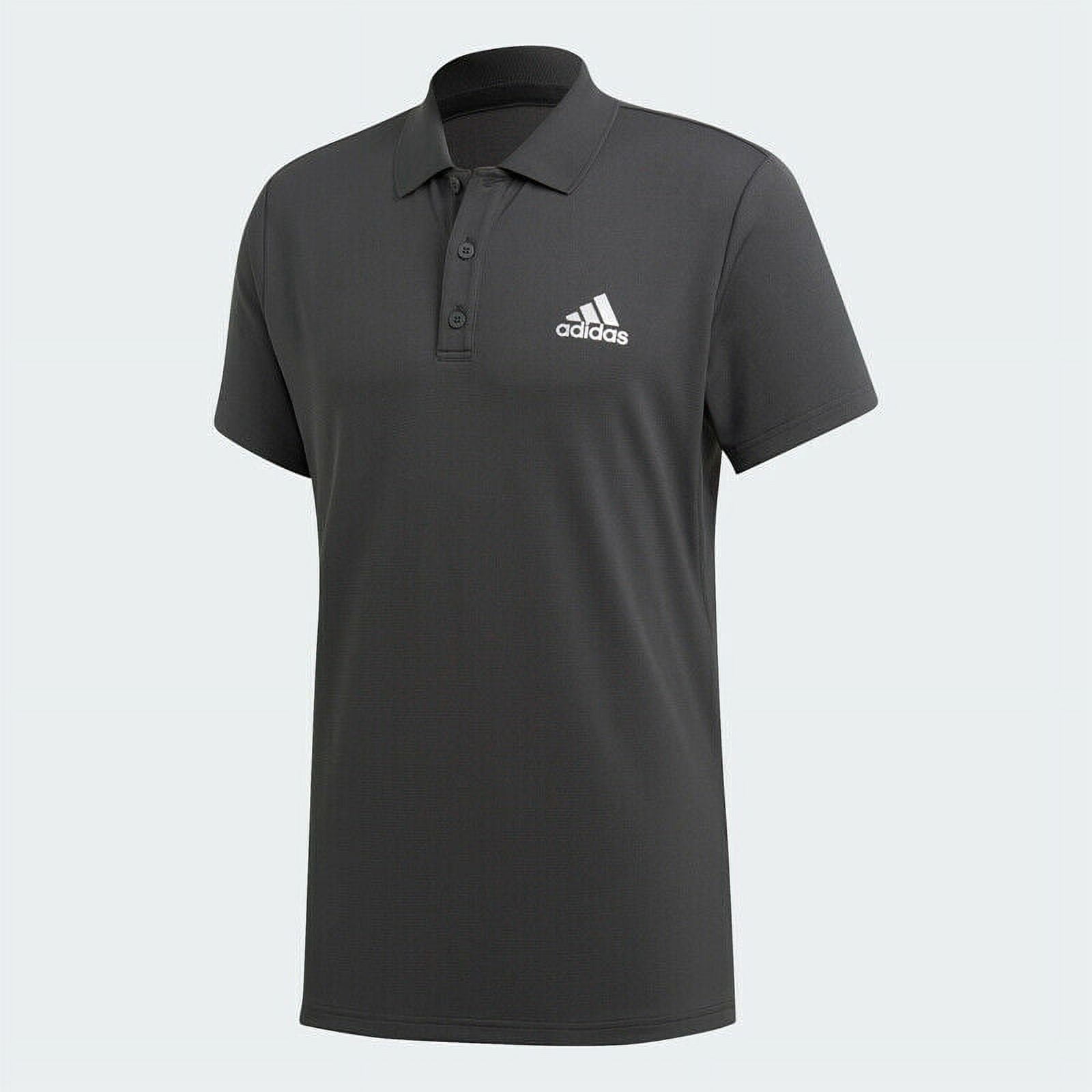 Adidas Mens Shirt Small Tennis Polo Climalite Logo Print Gray S ...