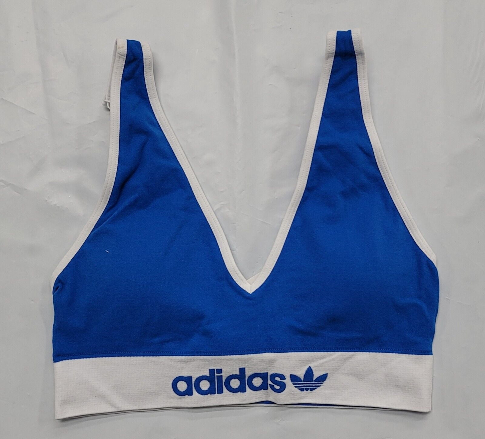 Adidas Modern Flex Cotton Scoop Lower Back Bralette (Bluebird 2, XL ...