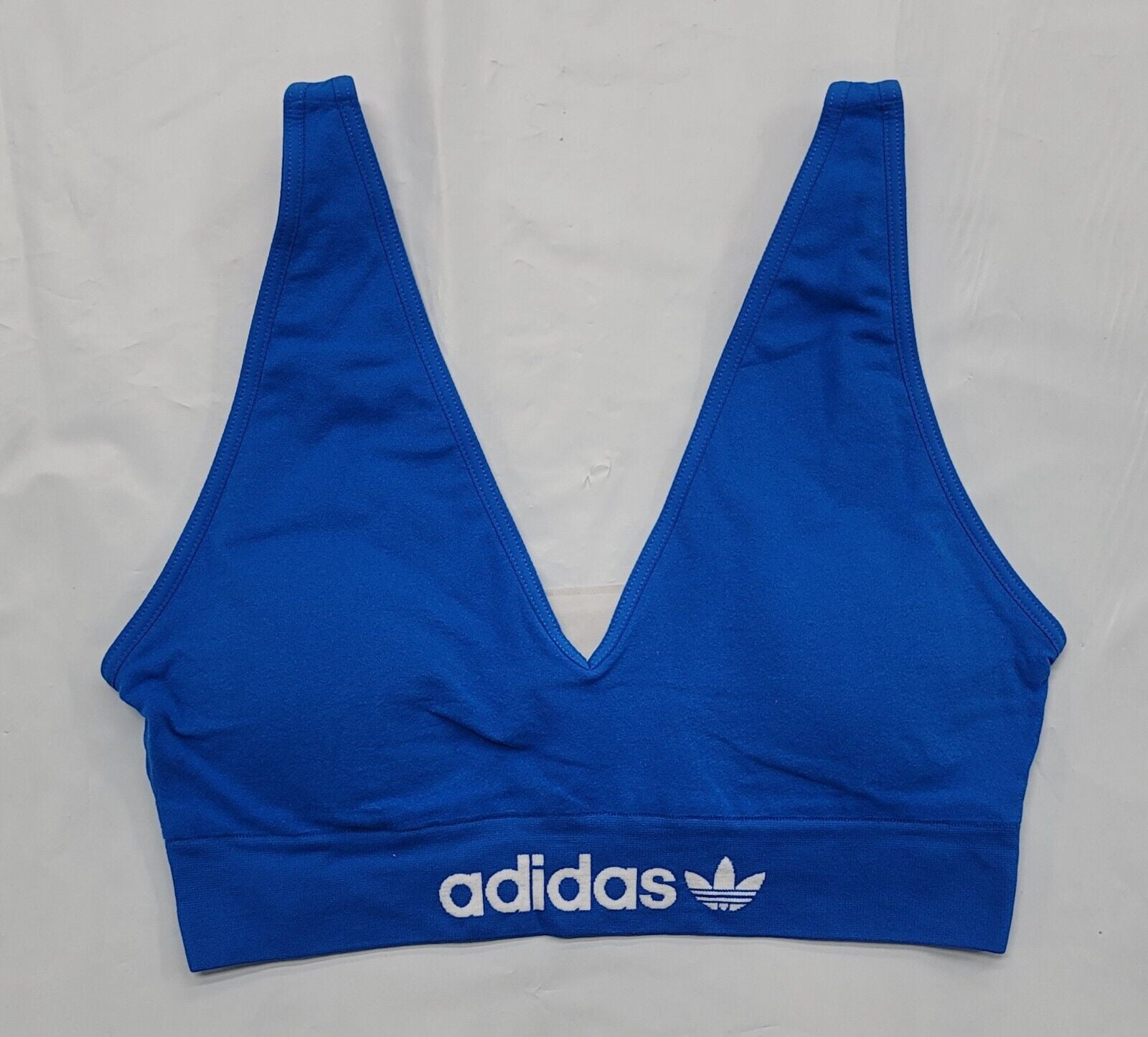 Adidas Modern Flex Cotton Scoop Lower Back Bralette (Bluebird, Medium ...