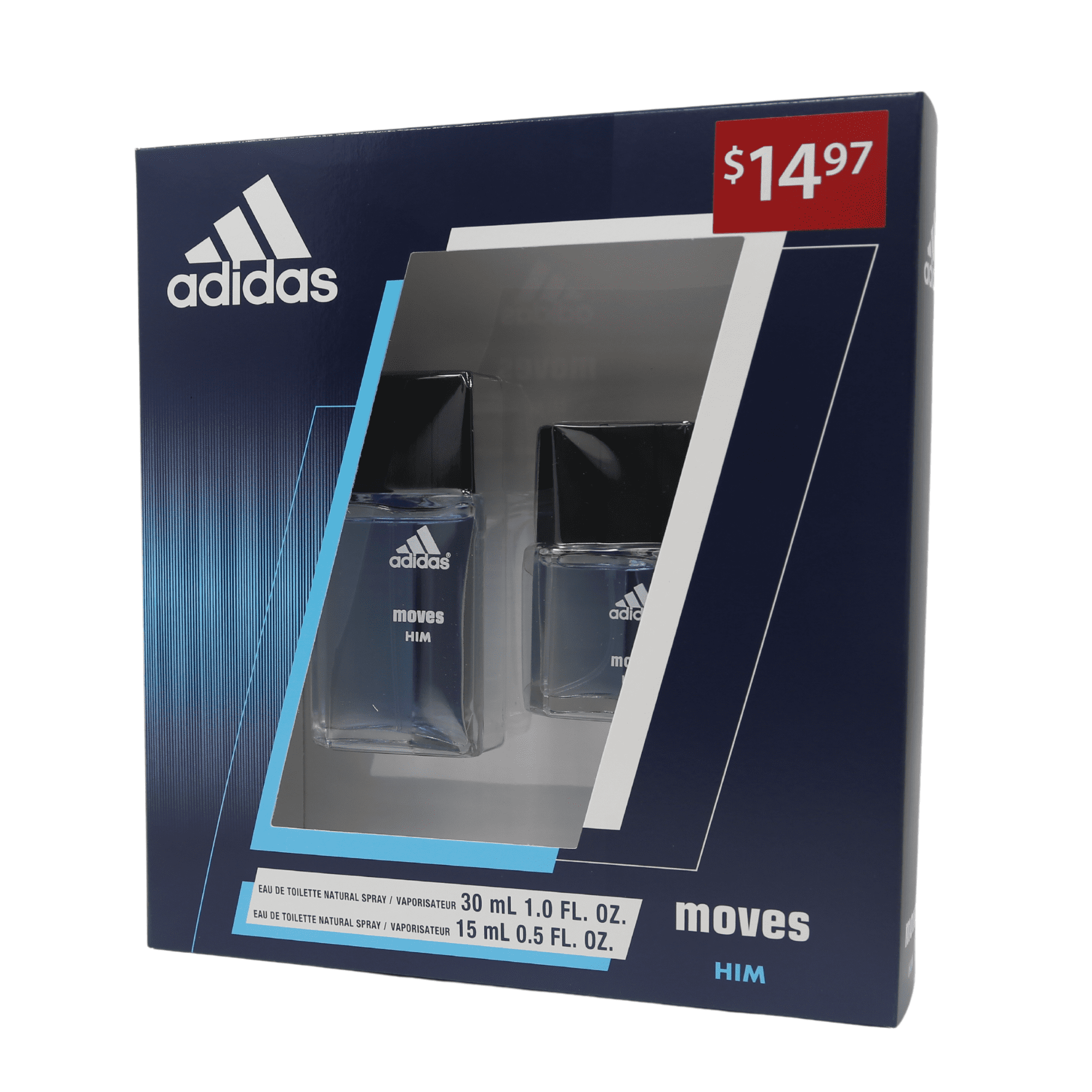 Adidas Moves For Him Fragrance 2 Piece Set (Multi) 0.5 Oz + 1.0 Oz ...