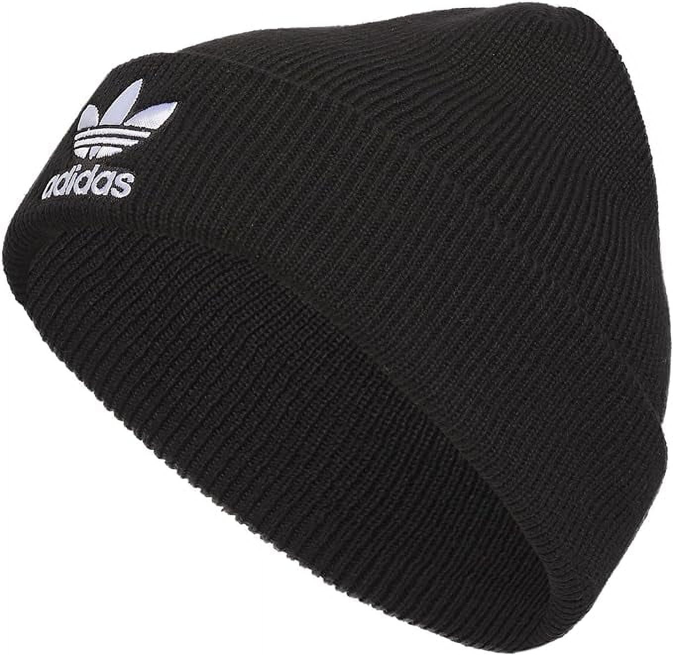 Adidas Originals Trefoil Beanie, Black and White Knit Cap, Cozy Winter ...