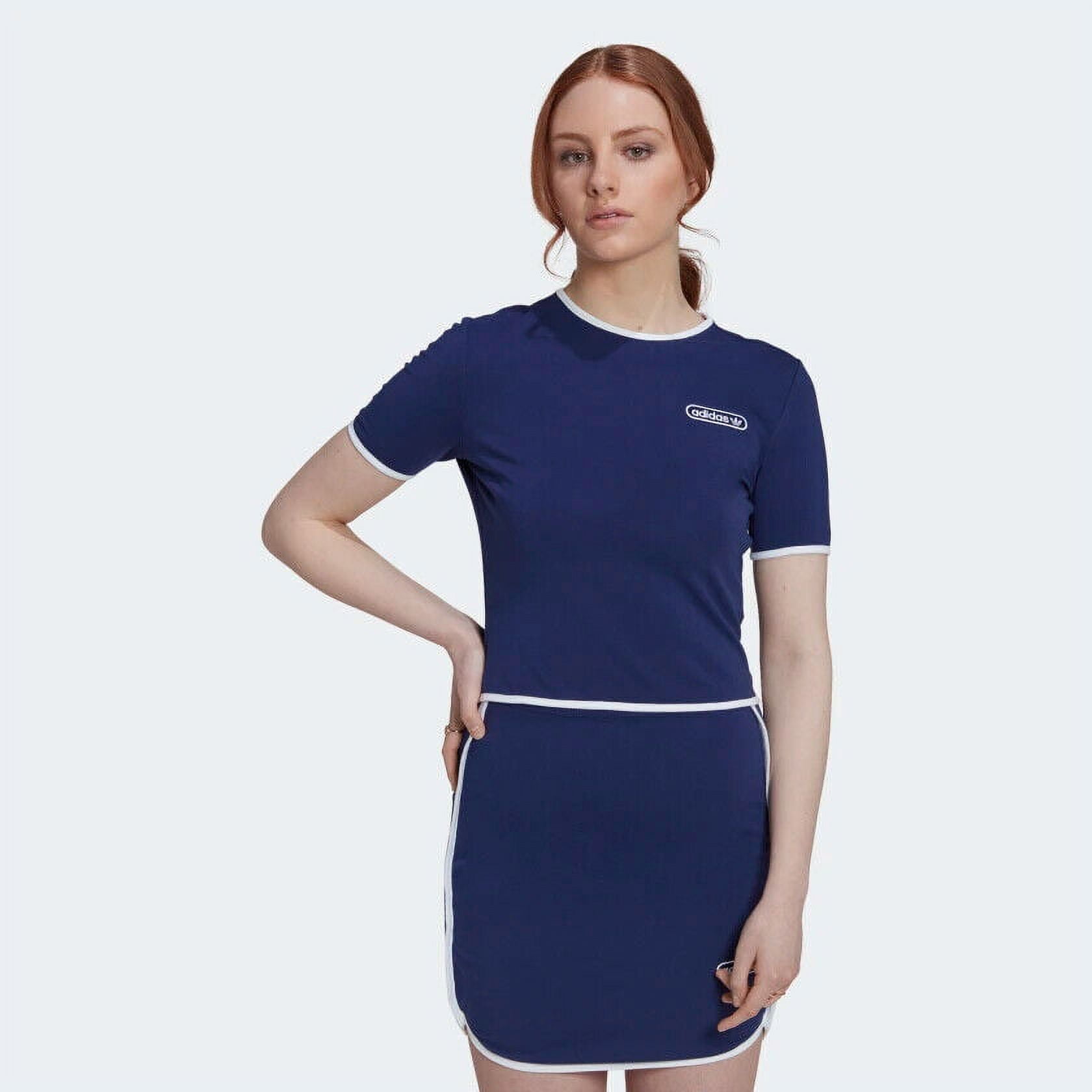 Adidas Originals Women's Crop Tee with Binding Details HL6569 Night Sky ...