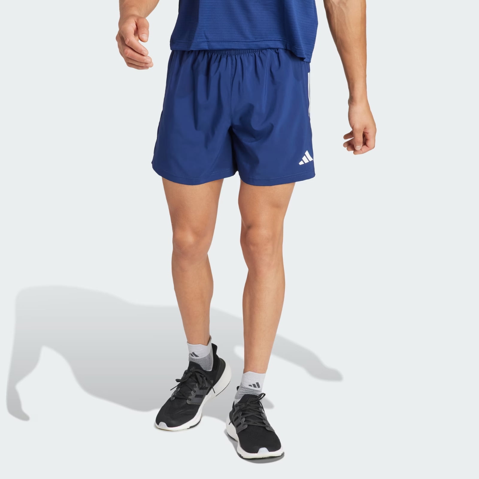 Adidas Own The Run IY0706 Shorts Men's Dark Blue Drawstring Waist ...