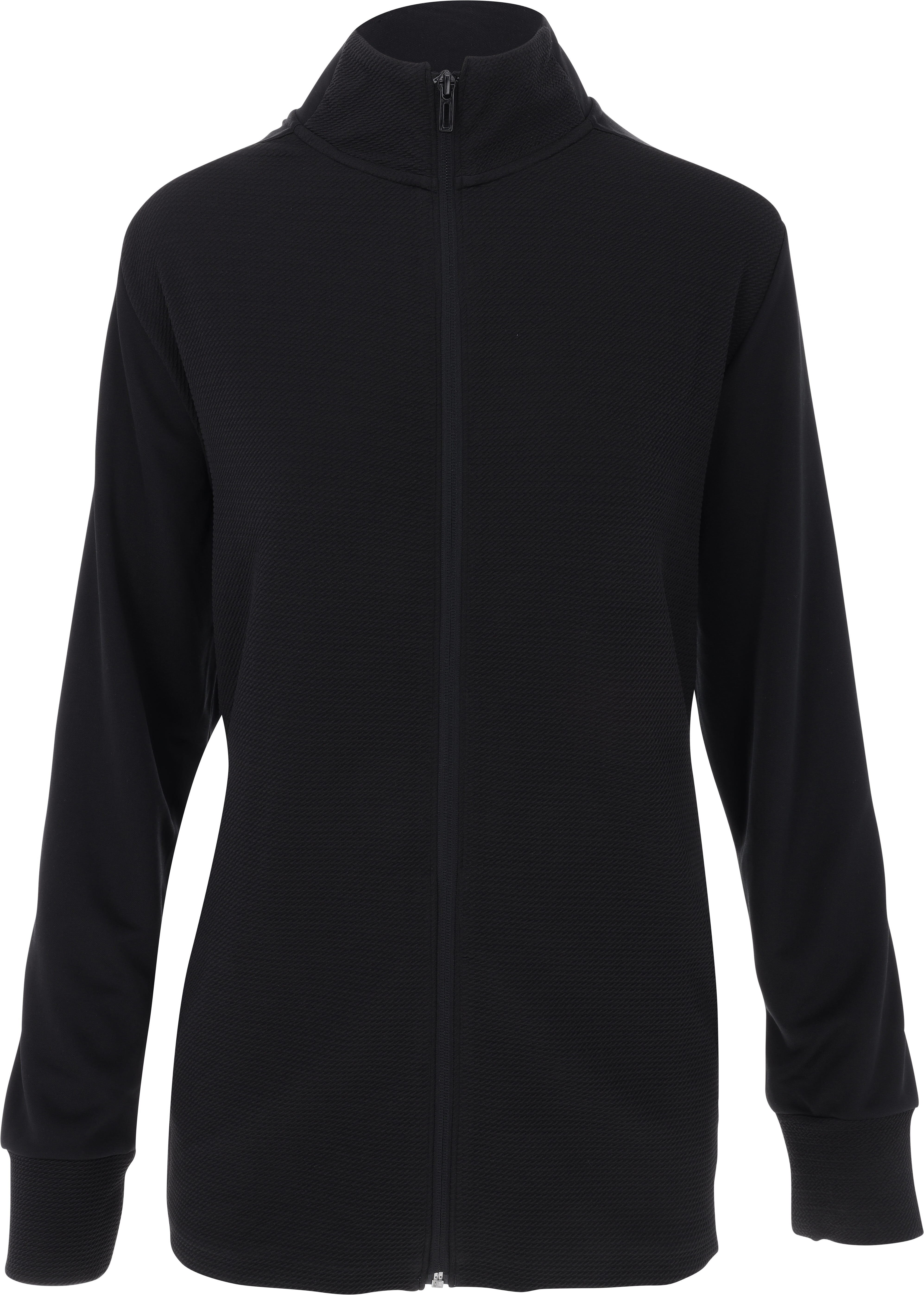 Adidas Textured Full Zip Black Outerwear Women 4X - Walmart.com