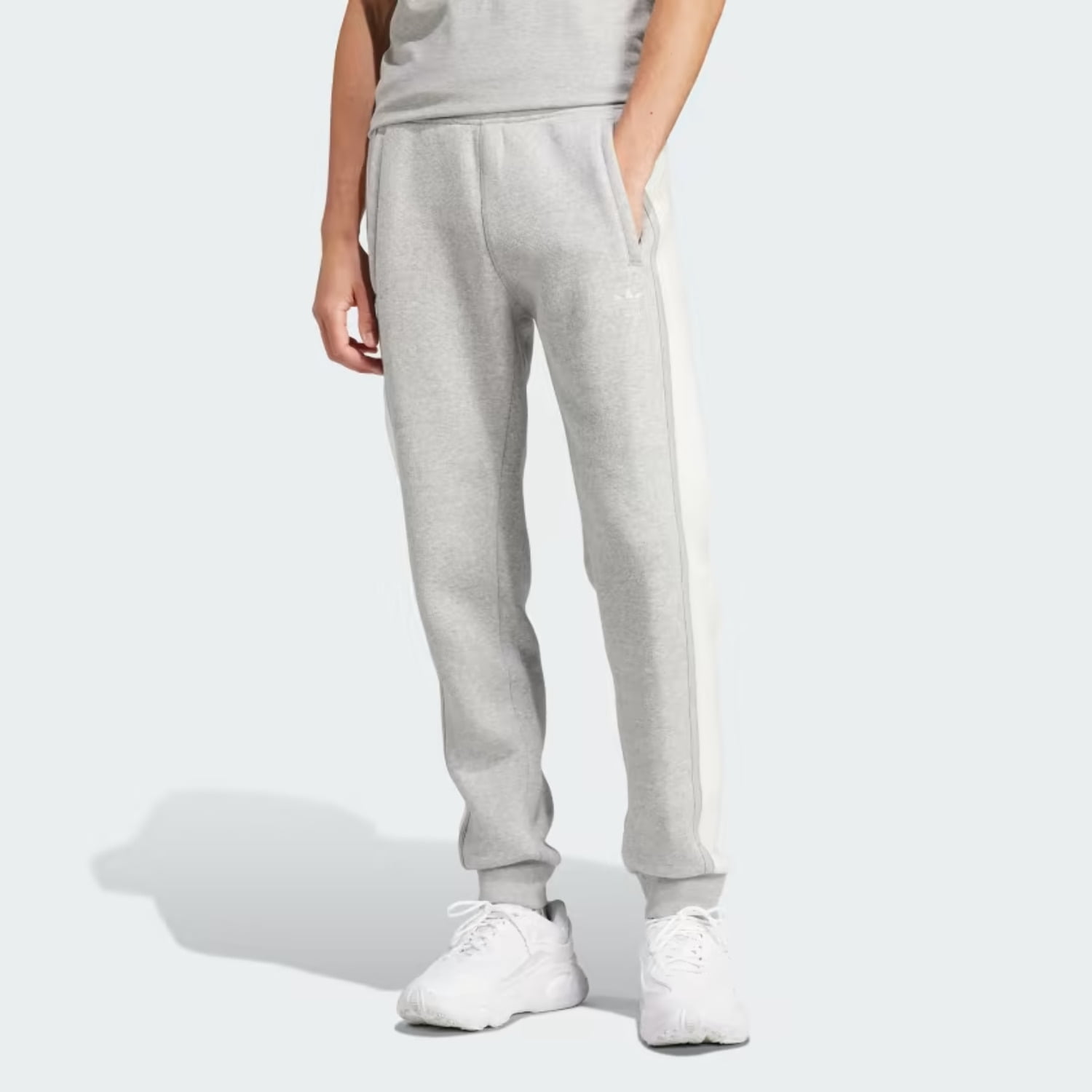 Adidas Trefoil Essentials+ Reverse Material Sweat Pants IM4450 Men Grey SGN1469 (Gray,Regular,S ...