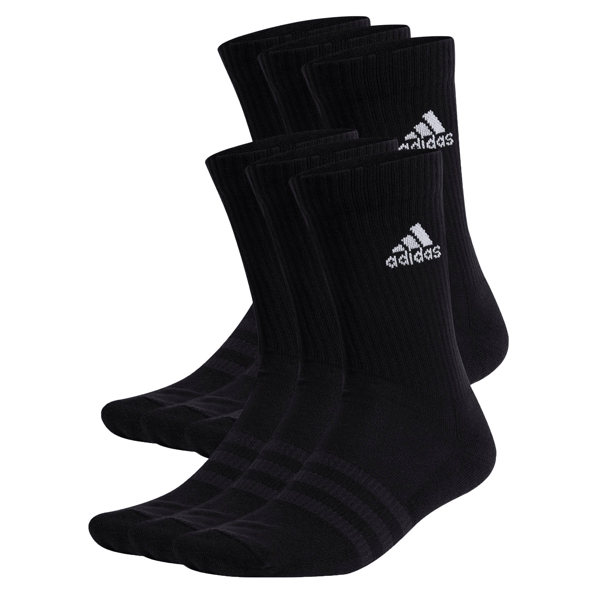 Adidas Unisex Socks, 6-Pack - Sportswear Crew, Logo, Padded, Solid ...