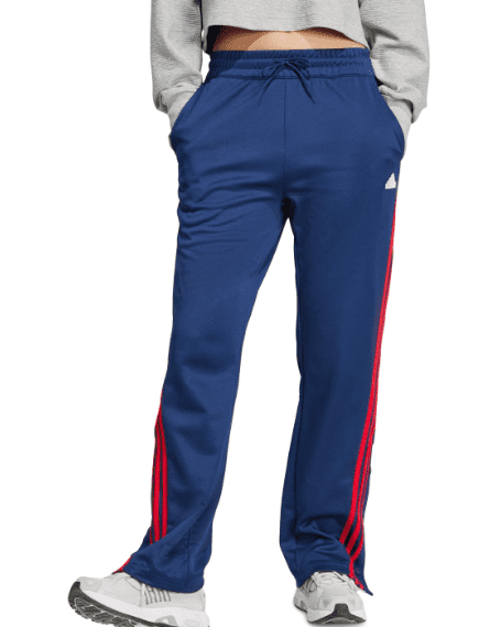 Adidas Women's Navy Iconic Wrapping 3-Stripes Snap Track Pants, XS ...
