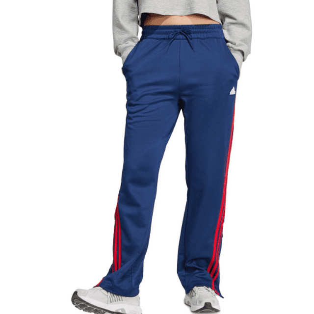 Adidas Women's Navy Iconic Wrapping 3-Stripes Snap Track Pants, XS ...