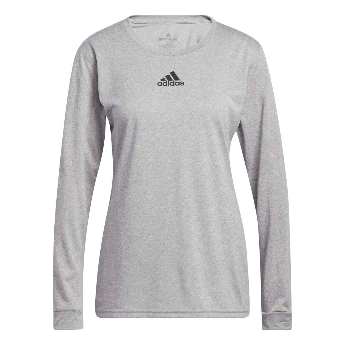 Adidas Womens Creator Long Sleeve XS Gray Heather | Black - Walmart.com