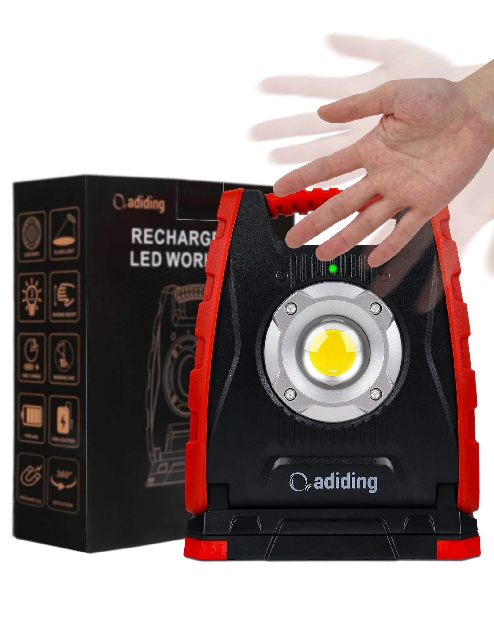 Adiding 4400mAh Rechargeable LED STF9 Work Light, Portable Flood ...