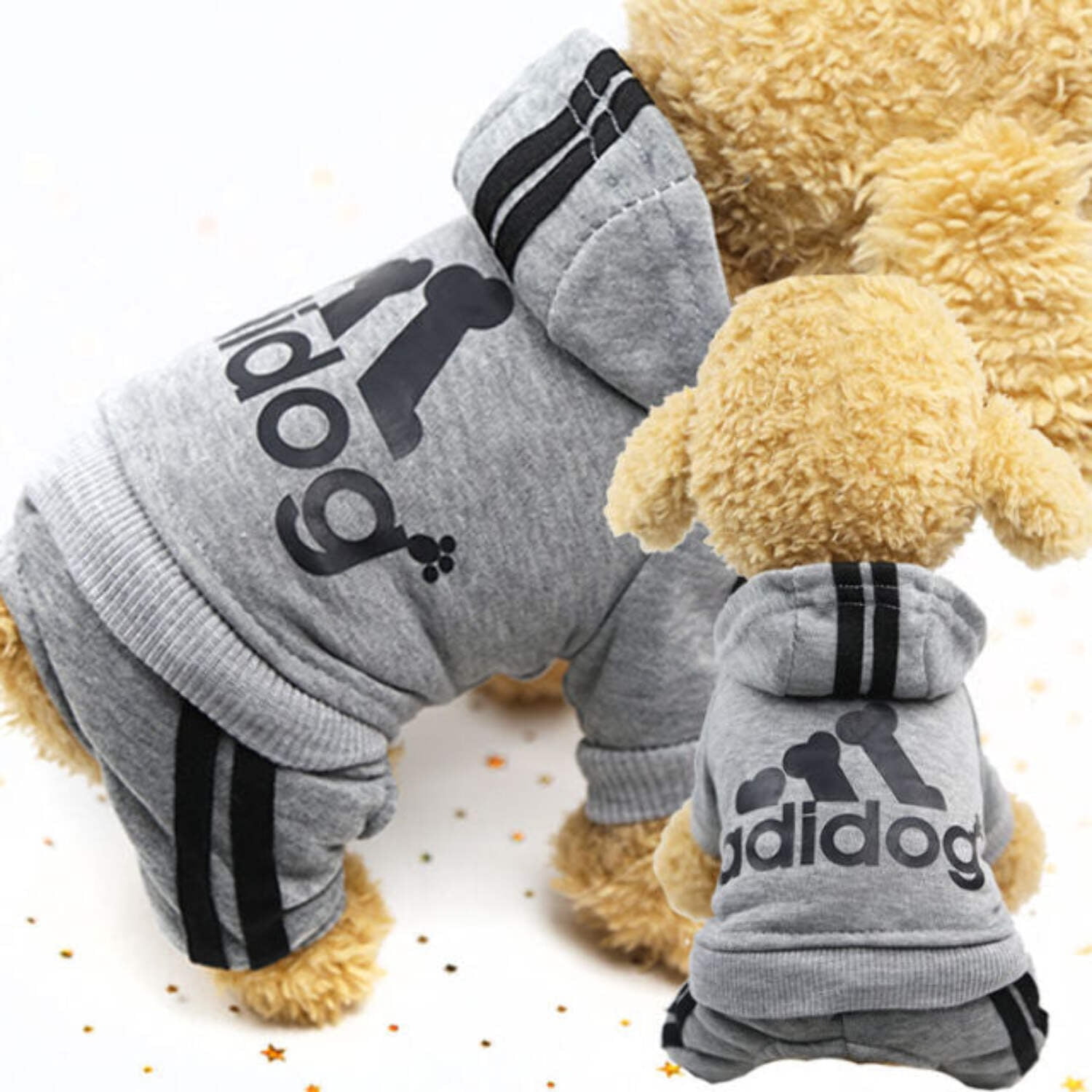 Adidog Ultra Soft Hoodie for Small to Medium Dogs, Winter Warm ...