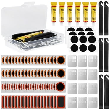 QHUDLV Bicycle Tire Repair Kit,Compatible with 1/4/8X Tubes,Rubber ...