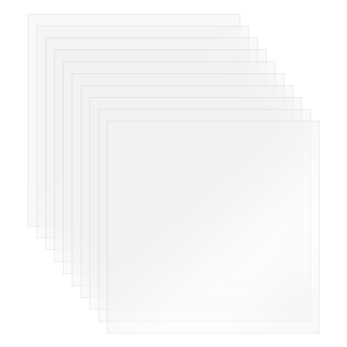Adifare 10Pcs PET Sheet Panels 0.004inch Transparent Plastic Sheet PET ...