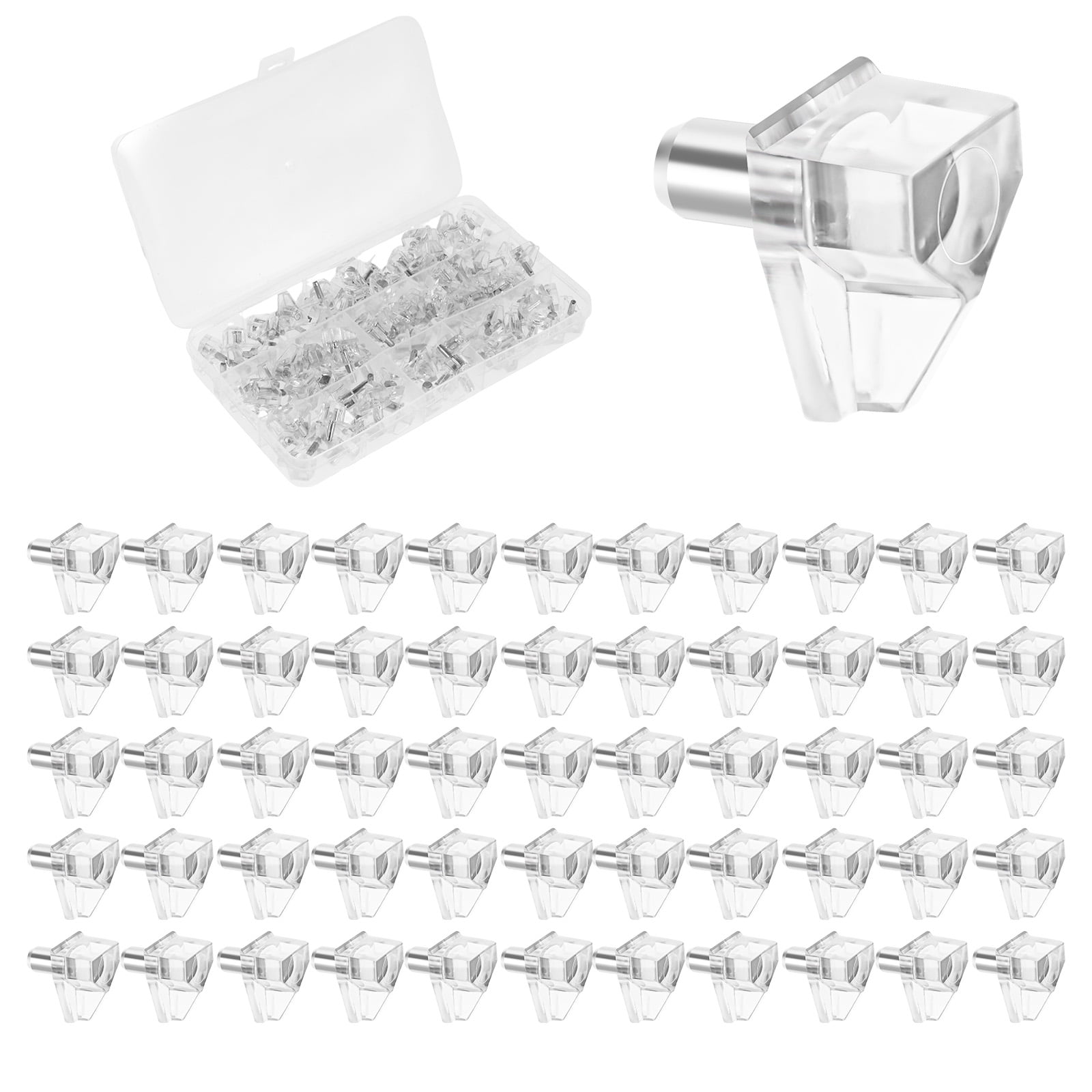 Adifare 112Pcs Shelf Support Pegs 3mm 5mm Clear Cabinet Support Peg ...