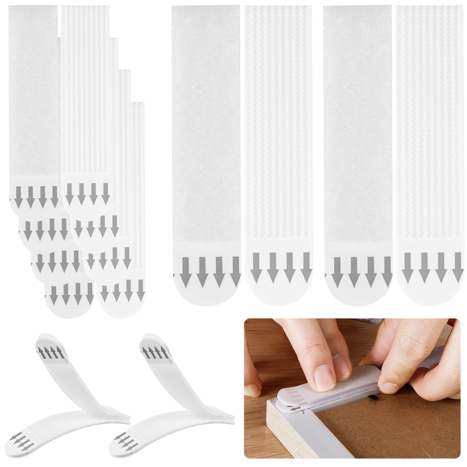 Adifare 20Pair Picture Hanging Strip Removable Wall Sticky Picture ...