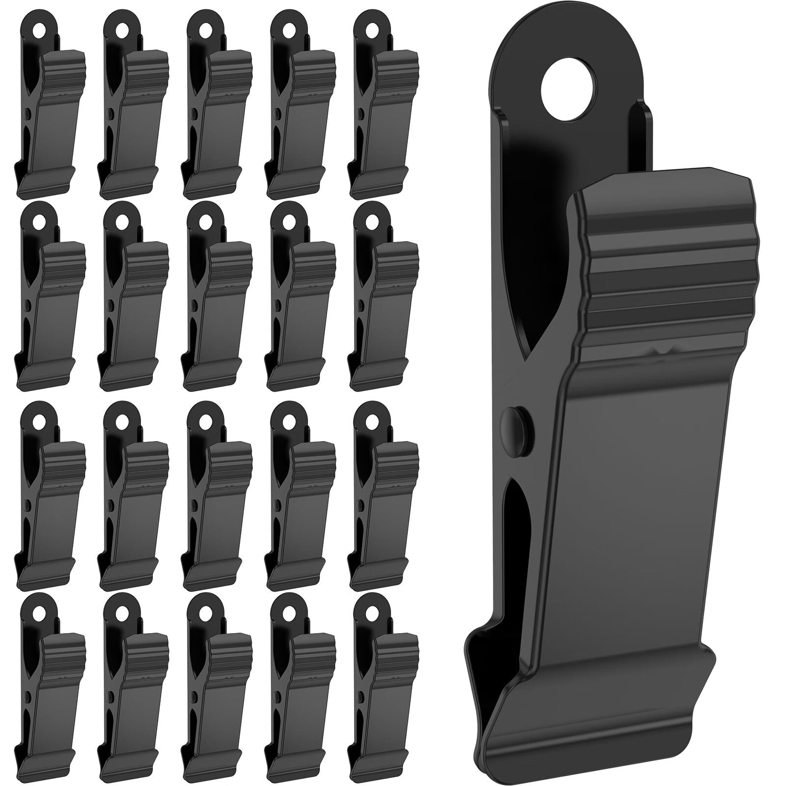 Adifare 20Pcs Metal Alligator Clip Mini Spring Clamp Anti-Slip Black ...