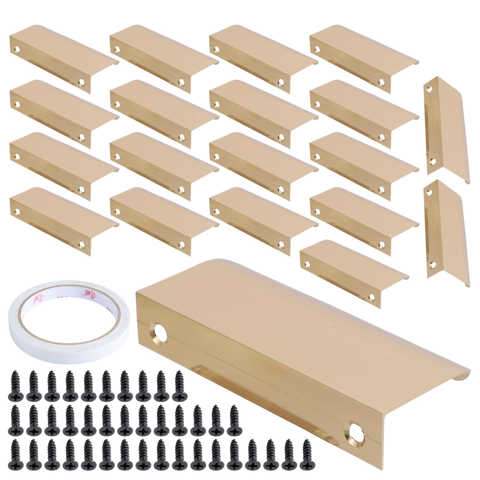 Adifare 26/20Pcs Back Mount Finger Edge Pull, Adhesive Drawer Pulls ...