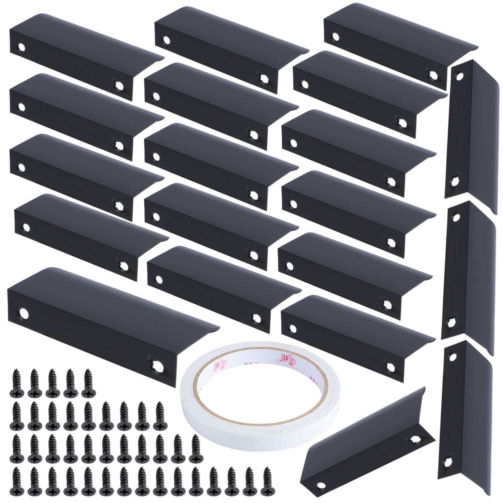 Adifare 26/20Pcs Back Mount Finger Edge Pull, Adhesive Drawer Pulls ...