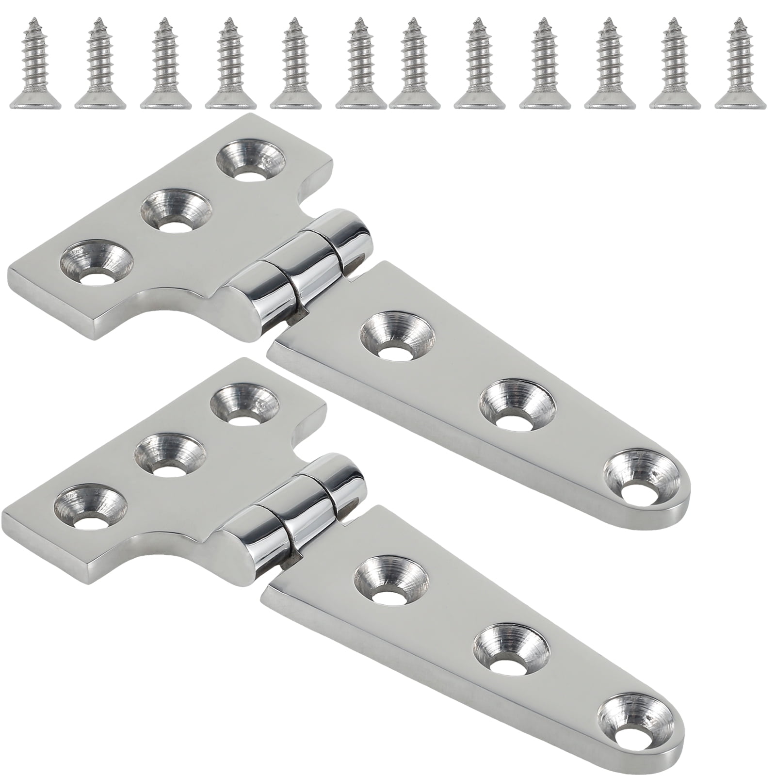 Adifare 2Pcs T Hinges Set 4/6inch Marine Grade 316 Stainless Steel Deck ...