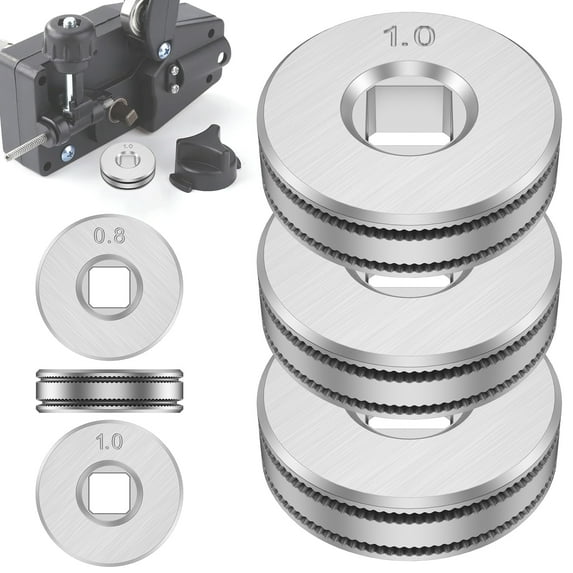 Adifare 3Pcs Wire Feed Drive Roller 0.6/0.8 0.8/1.0 Stainless Steel ...