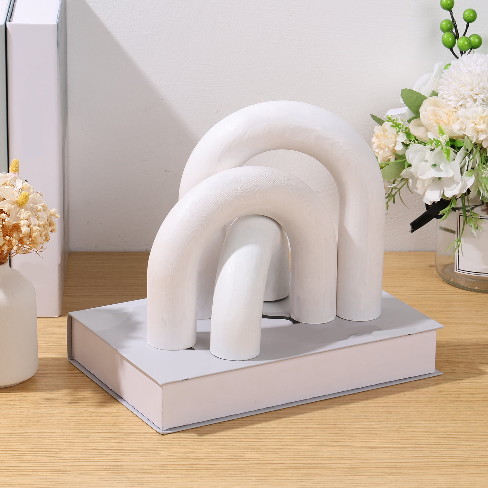 Adifare 3Pcs Wood Arch Decor Set Wooden Arches Decorative Object 3 ...