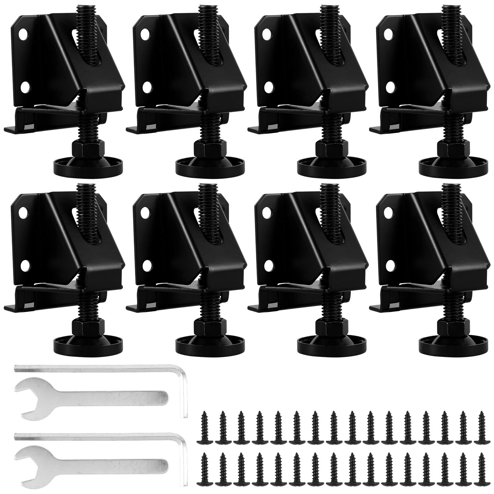 Adifare 4/8Pcs Leveling Feet 0-2inch Adjustable Furniture Height Heavy ...