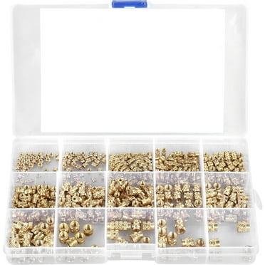 Brass Hot Melt Heat Insert Nuts Kit M2 M2.5 M3 M4 M5 M6 Thread Embedment Copper Nut Pressed Fit ...