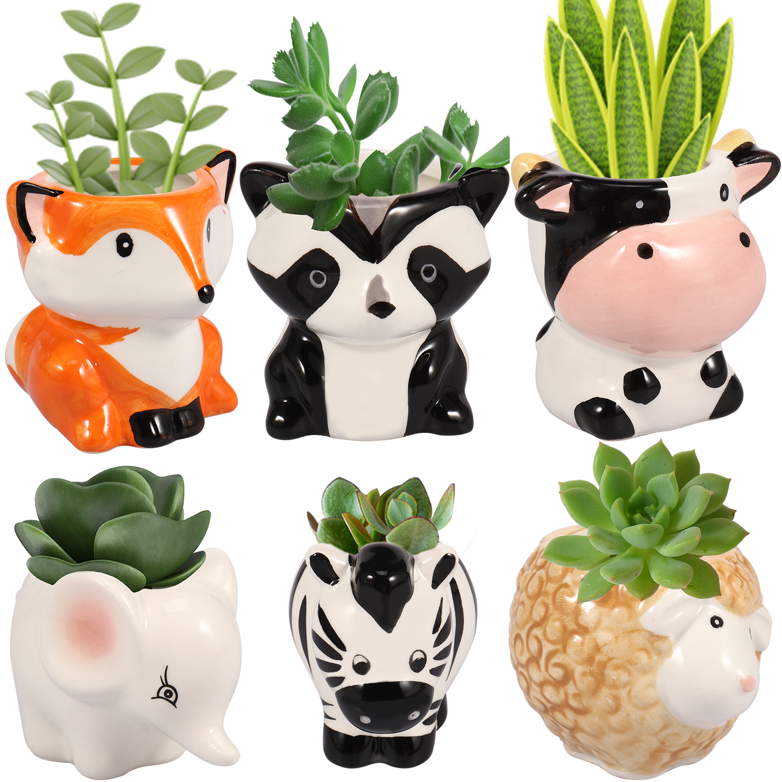 K-Cliffs Owl Succulent Planter, Animal Pots with Drainage Hole and ...