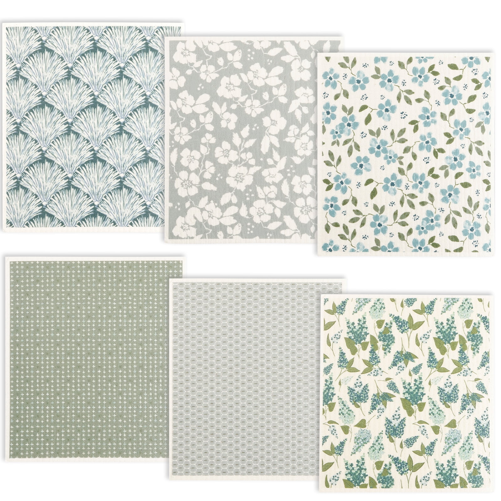 Hvxrjkn 6Pcs Swedish Dishcloths Reusable Kitchen Dish Towels Absorbent ...