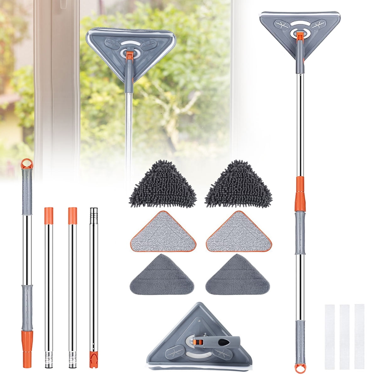 Adifare 82 Inch Wall Mop with Long Handle Wall Cleaning Mop with 39.8 ...