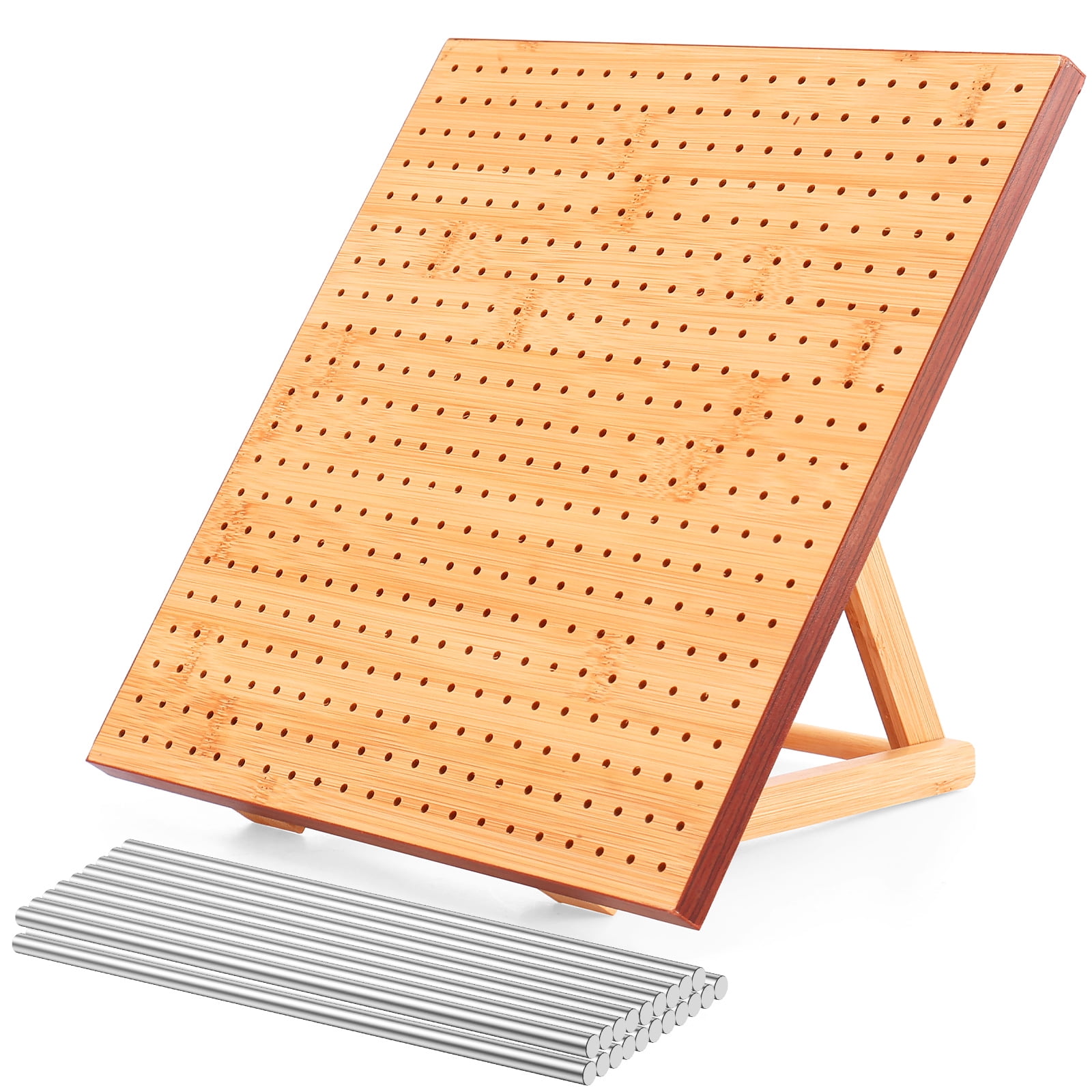 Adifare 9.8/11.4inch Crochet Blocking Board with 20 Steel Rod Bamboo ...