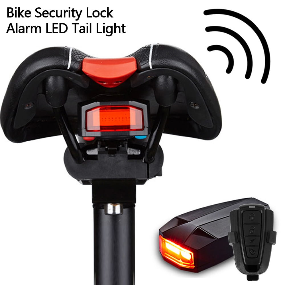 Adifare Bicycle Bike Security Lock Alarm LED Tail Light Anti-theft ...