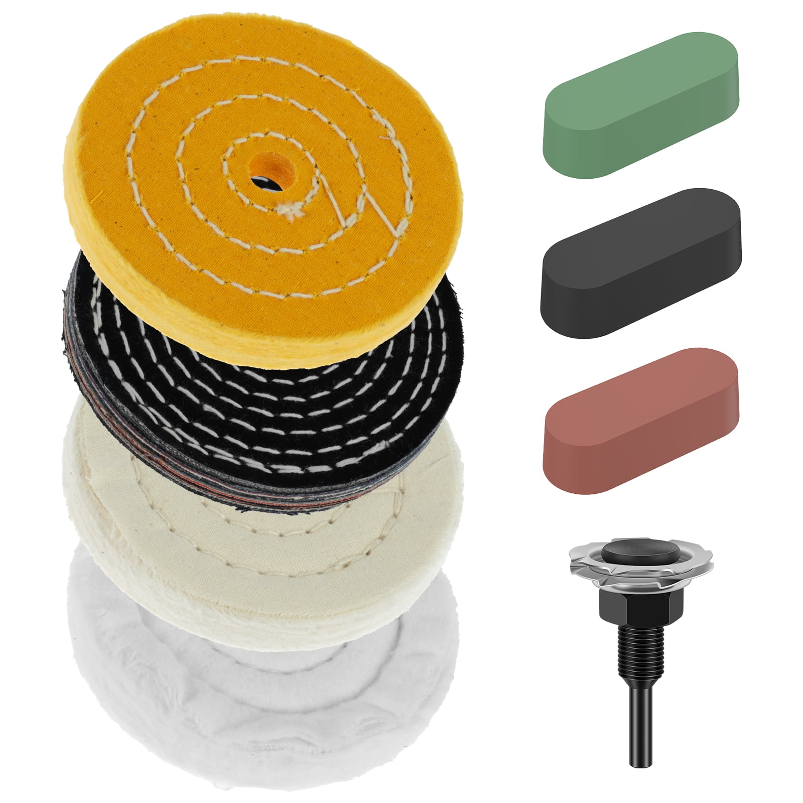 Adifare Buffing Polishing Wheel Kit Reusable Polishing Compound Kit ...