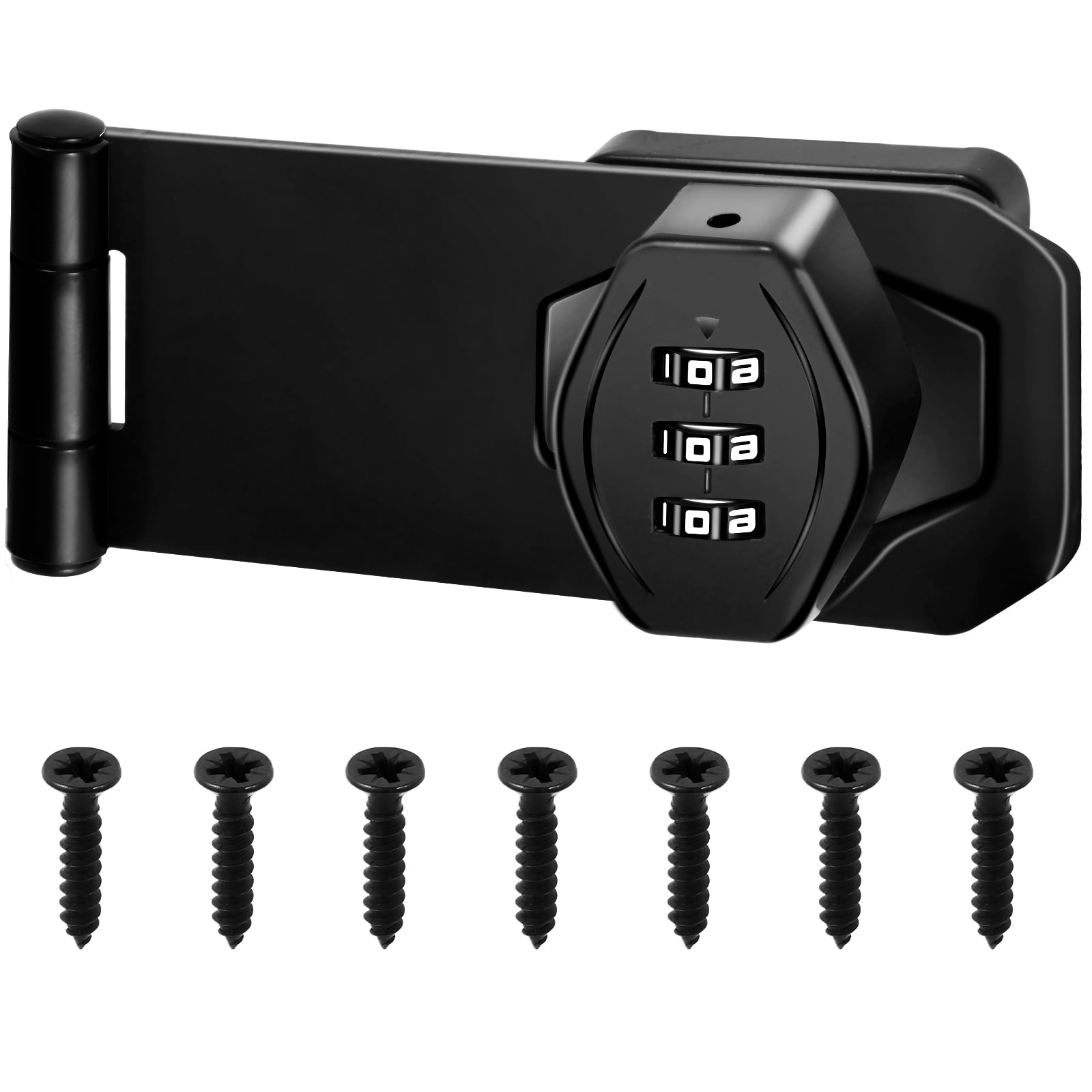 Adifare Cabinet Password Lock Zinc Alloy 3-Digit Rotary Hasp ...